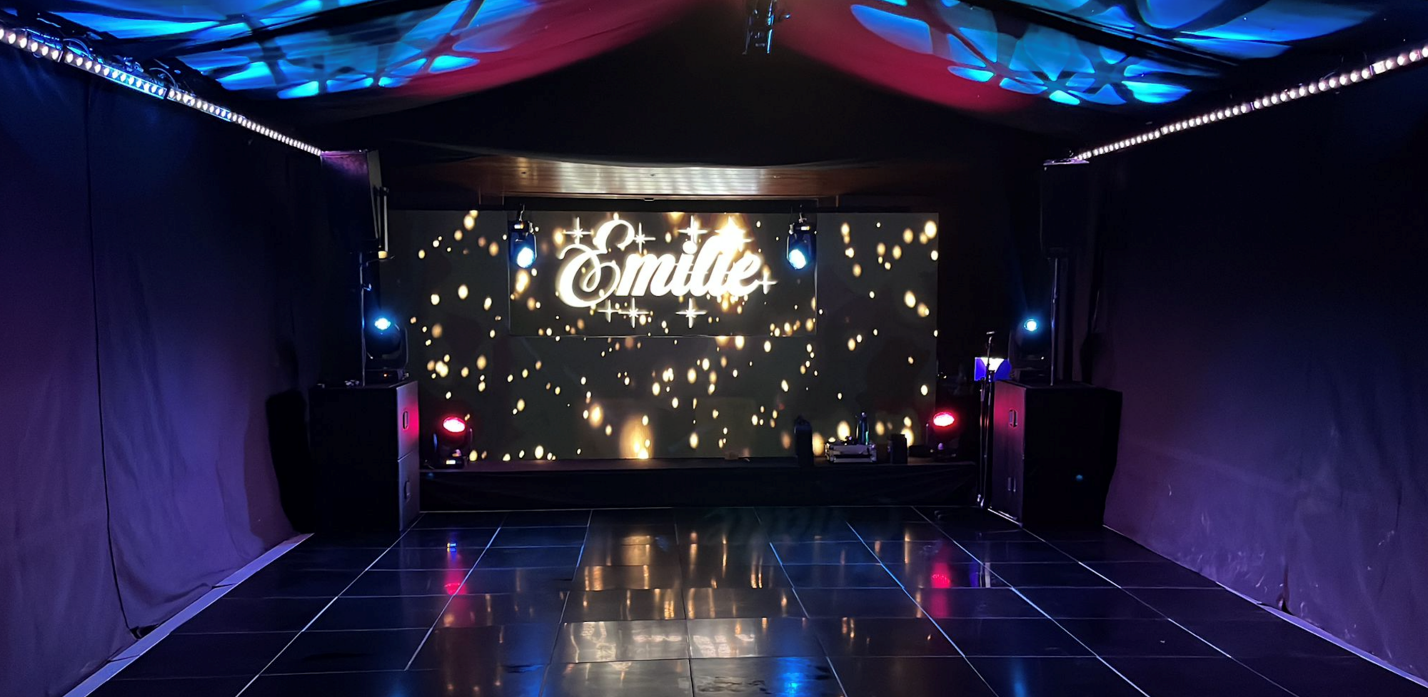 Ground Stack LED Wall - Batmitzvah - Lit Event Group